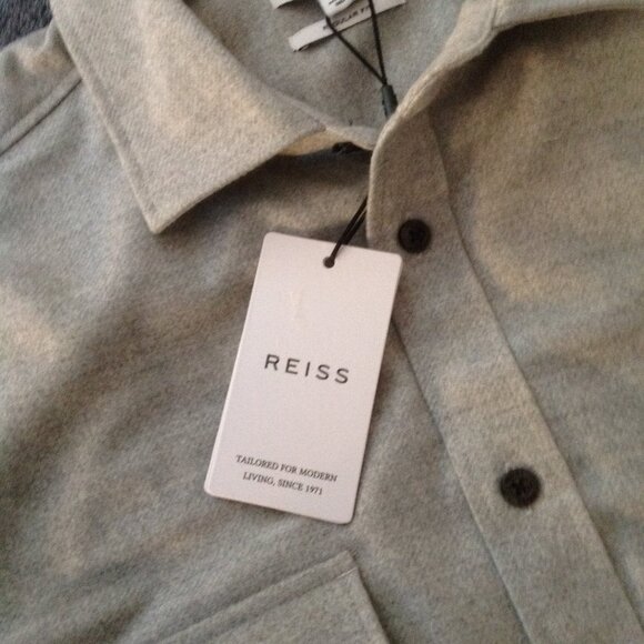 Reiss | Shirts | Reiss Mens Large Light Gray Long Sleeve Shirt New With ...